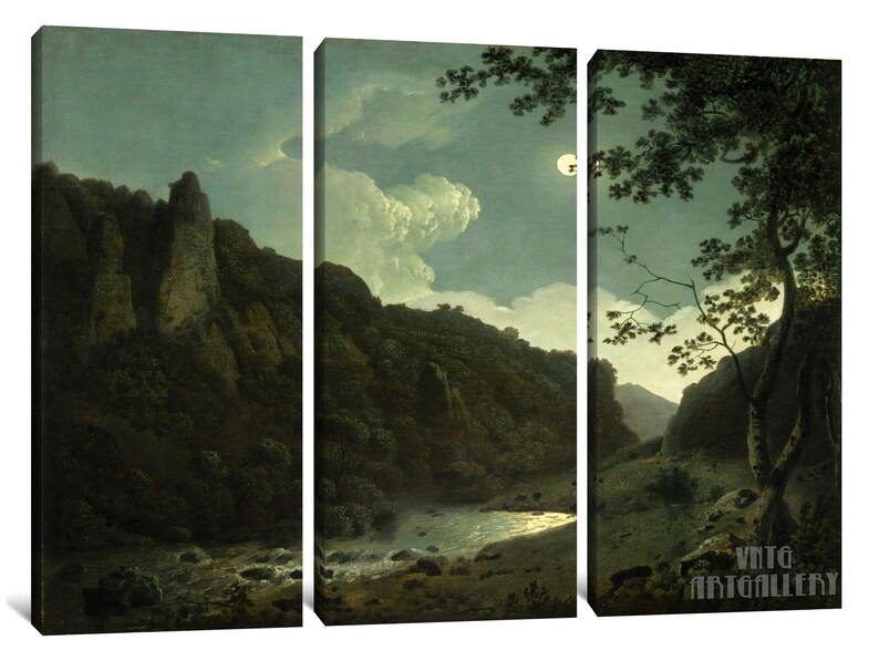 Joseph Wright of Derby : Dovedale by Moonlight 1785 Canvas - Etsy
