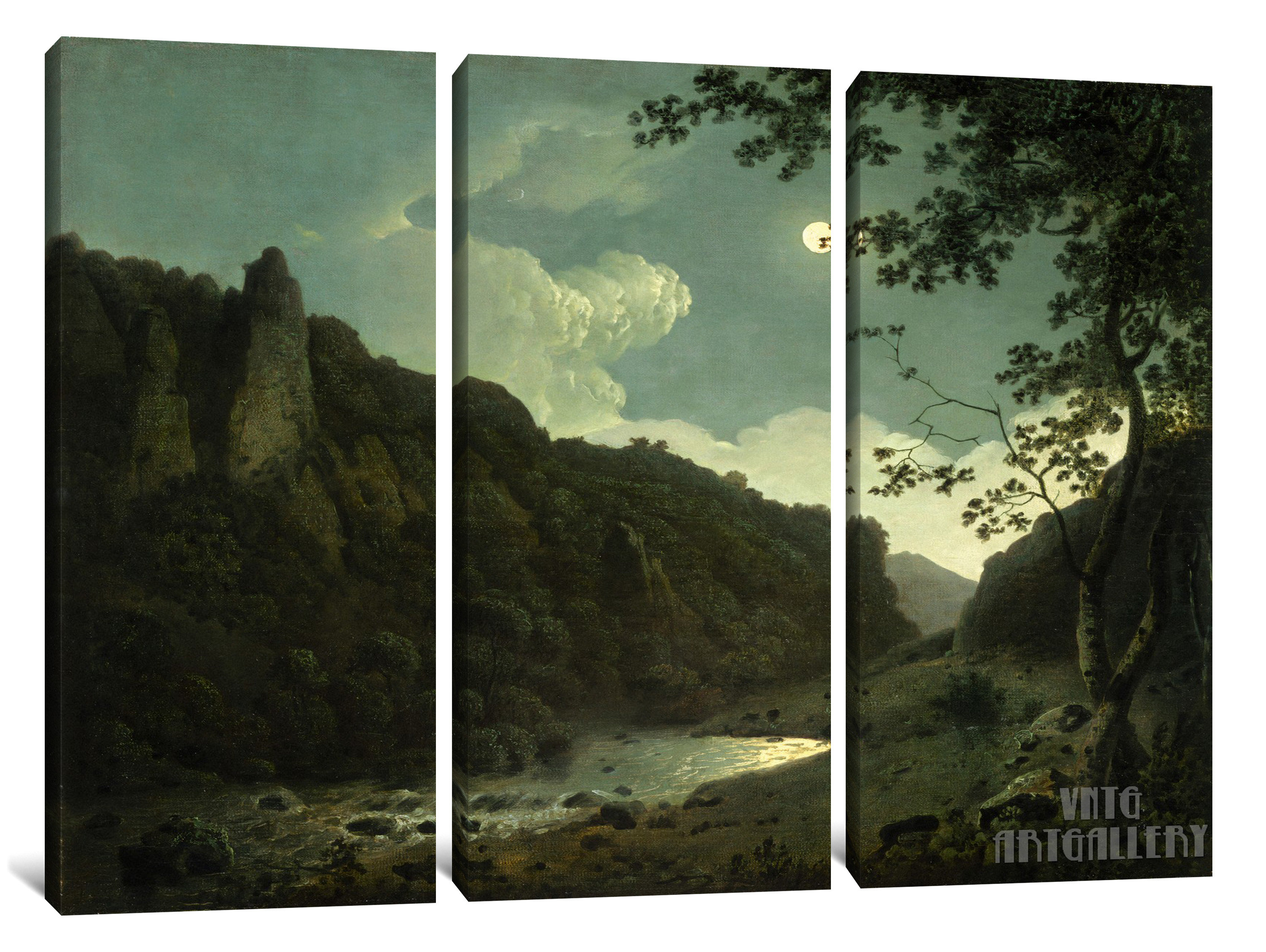 Joseph Wright of Derby : Dovedale by Moonlight 1785 Canvas - Etsy