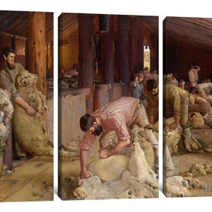 Tom Roberts : Shearing the Rams (1890) Canvas Gallery Wrapped or Framed ...