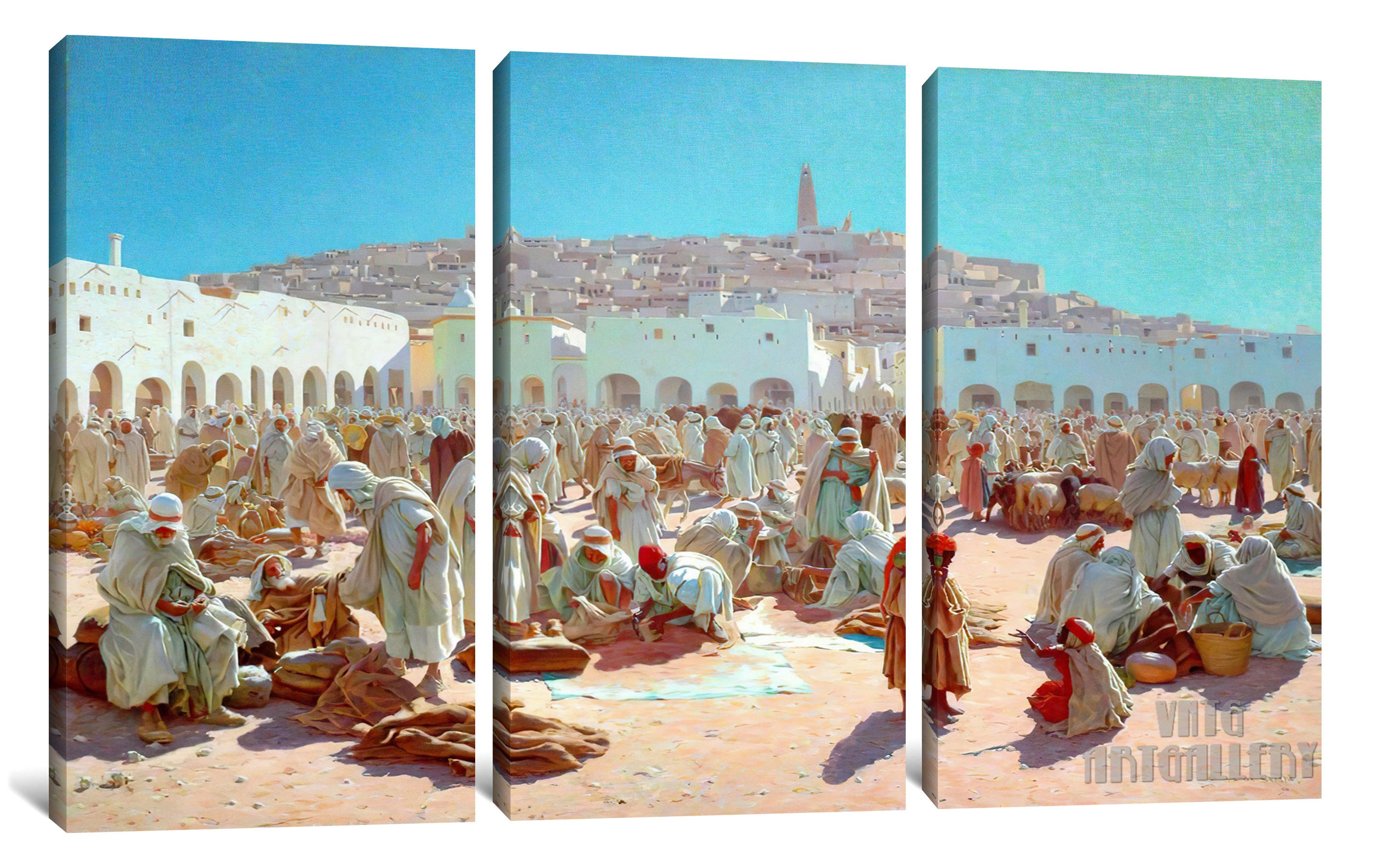 Thomas Frederick Mason Sheard : African Bazaar Scene 1896 - Etsy