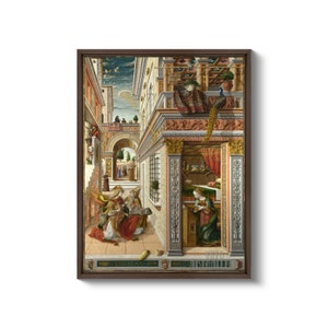 Carlo Crivelli : the Annunciation With Saint Emidius 1486 Canvas Gallery Wrapped or Framed ...