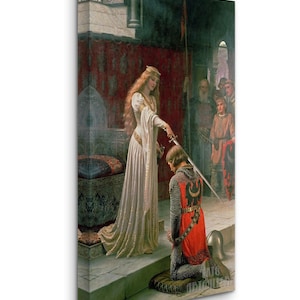 Edmund Leighton : the Accolade (1901) Canvas Gallery Wrapped or Framed ...