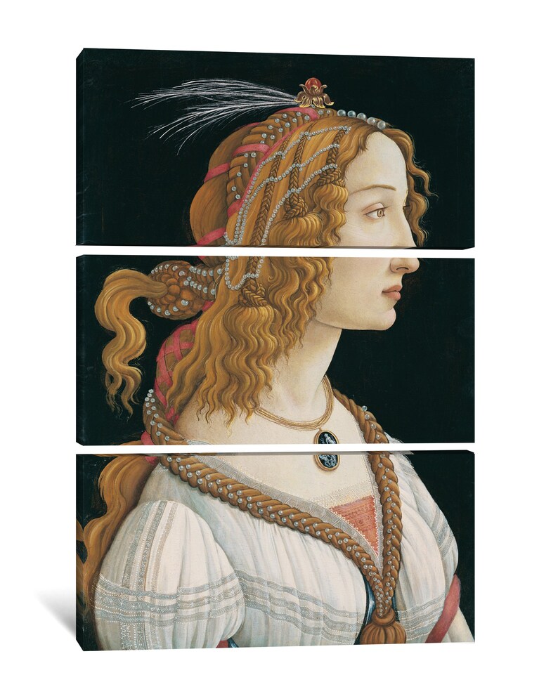Sandro Botticelli : Idealized Portrait of a Lady 1480 Canvas | Etsy