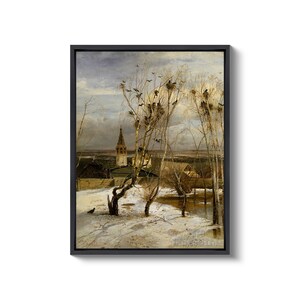 Alexei Kondratievich Savrasov : Rooks Have Returned 1871 Canvas Gallery ...