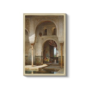 Adolf Seel : in the Courtyard of the Alhambra (1882) Canvas Gallery ...