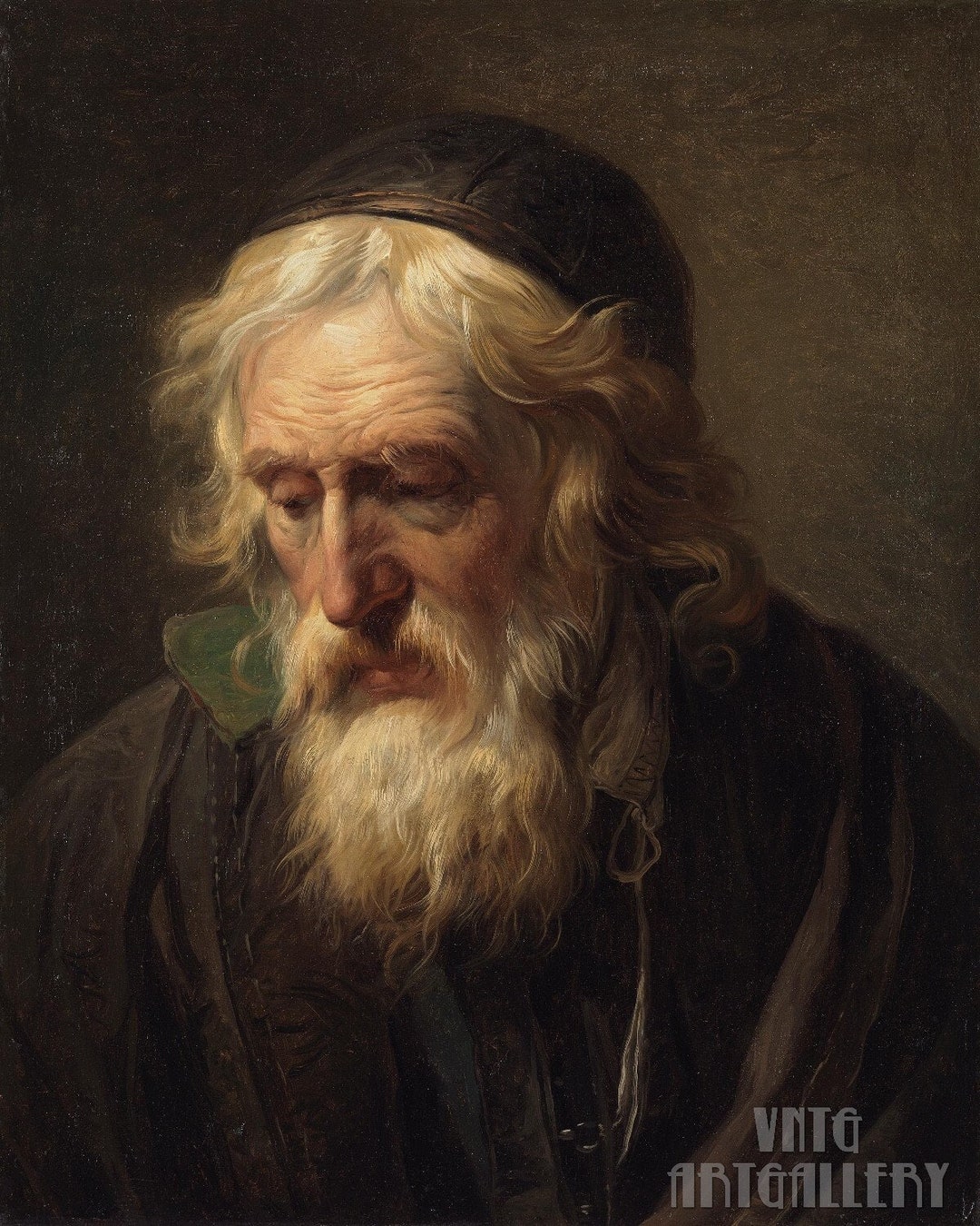 François-andré Vincent : Greek Priest 1758 Canvas Gallery Wrapped or ...