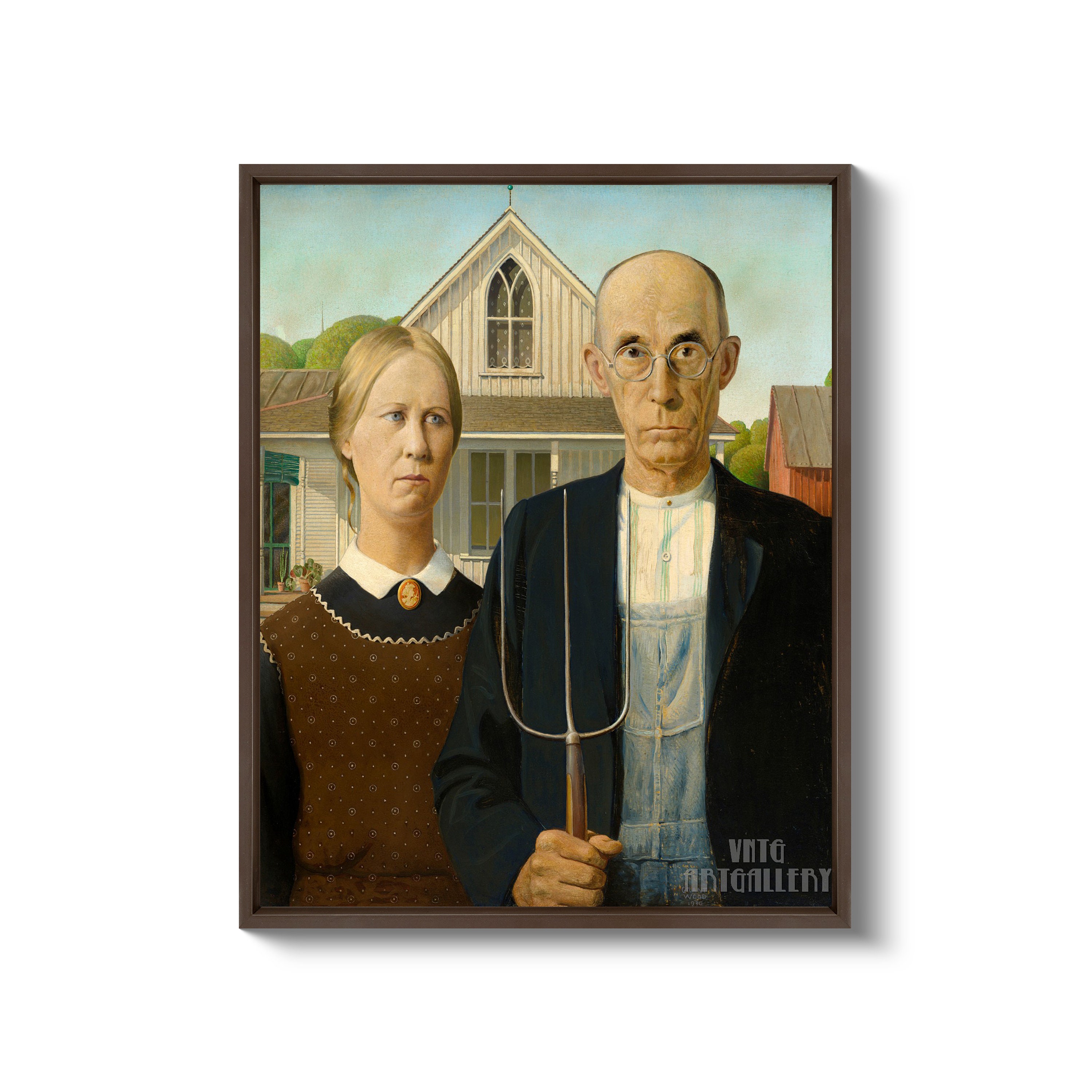 Grant Wood : American Gothic 1930 Canvas Gallery Wrapped or - Etsy