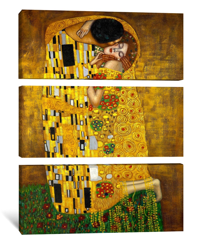 Gustav Klimt : The Kiss 1907-1908 Canvas Gallery Wrapped | Etsy