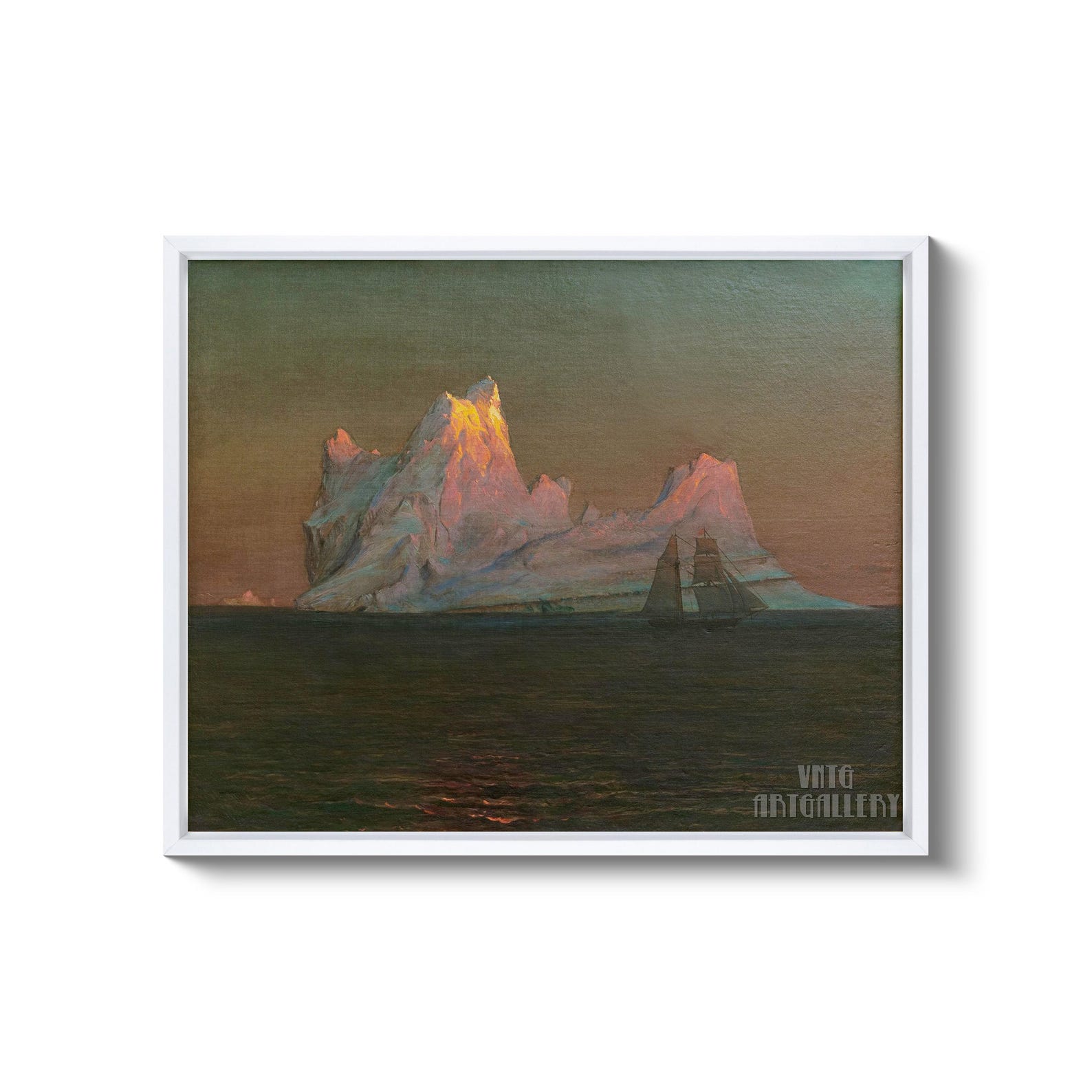 Frederic Edwin Church : the Iceberg (1875) Canvas Gallery Wrapped or ...