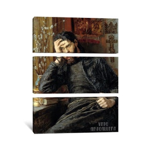 Konstantin Savitsky : Monk Inok 1897 Canvas Gallery Wrapped or Framed ...