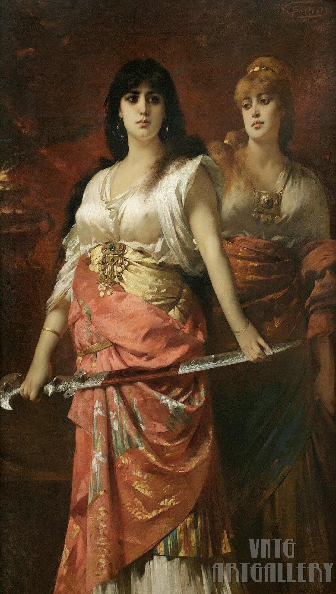 Nathaniel Sichel : Judith (c. 1870) Canvas Gallery Wrapped or Framed ...