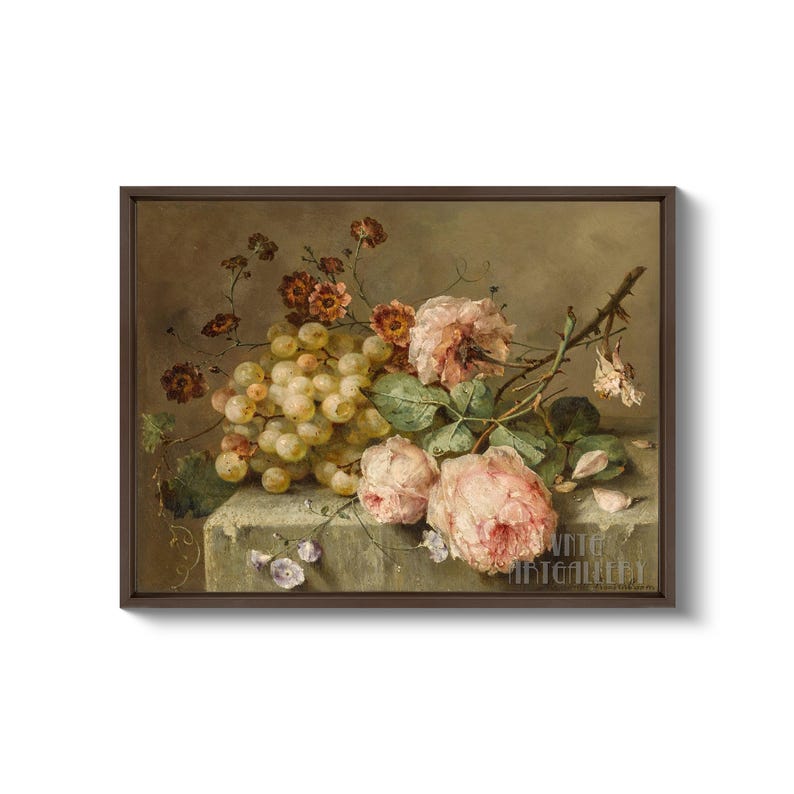 Margaretha Roosenboom: Naturaleza muerta con rosas y uvas (siglo XIX ...