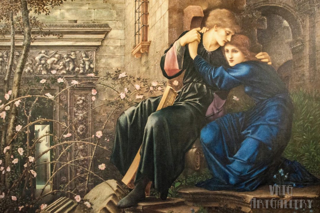 Edward Burne-jones : Love Among the Ruins (second Version) (1871 ...