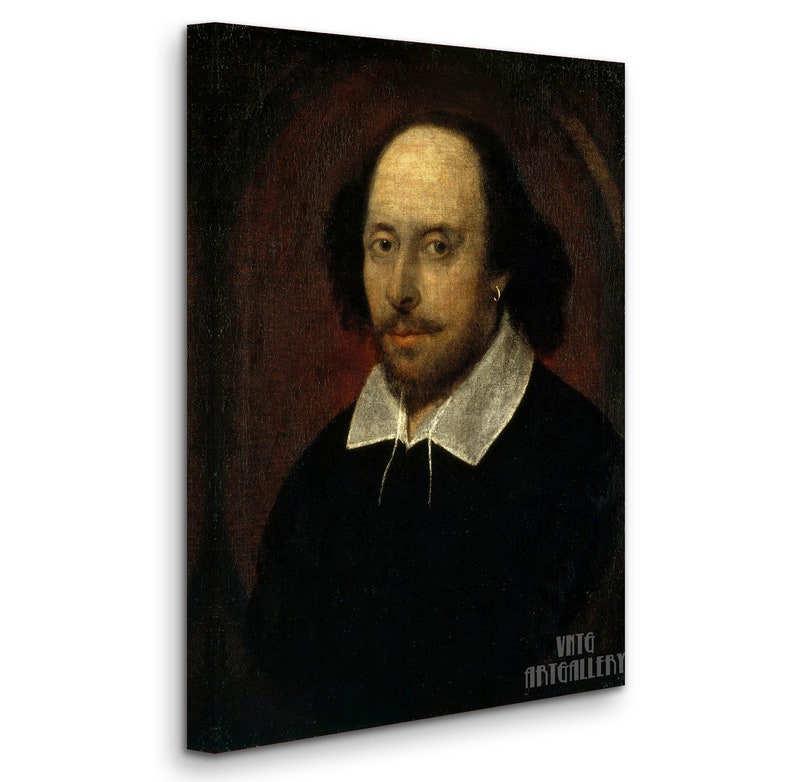 John Taylor : Chandos Portrait Shakespeare 1610 Canvas - Etsy