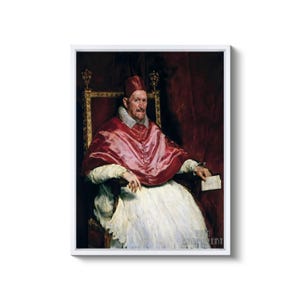 Diego Velazquez : Portrait of Pope Innocent X (1650) Canvas Gallery ...