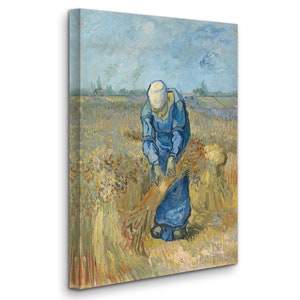 Vincent Van Gogh : Peasant Woman Binding Sheaves after - Etsy