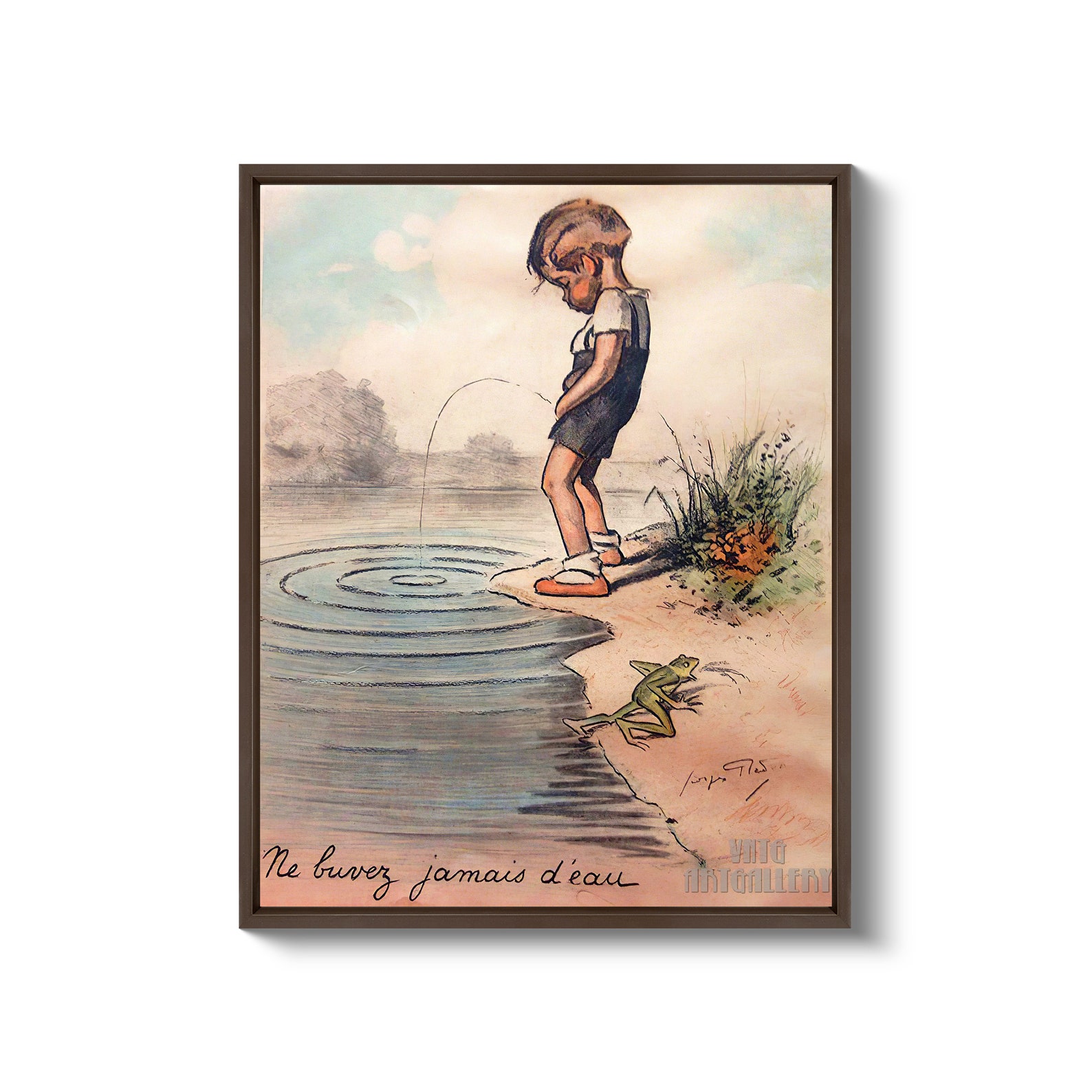 Georges Redon : Boy Peeing in the Lake Don't Drink the Water 1925 ...