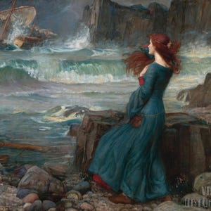 John William Waterhouse : Miranda, the Tempest (1916) Canvas Gallery ...