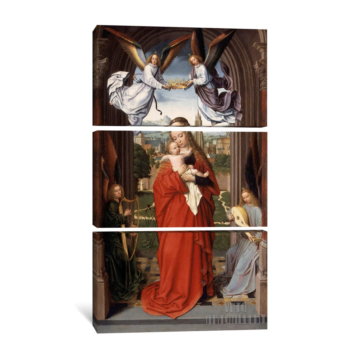 Gerard David : Virgin and Child With Four Angels (1510) Canvas Gallery ...