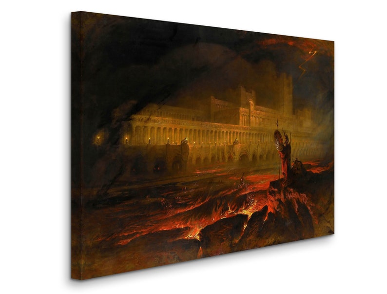 John Martin : Pandemonium Louvre 1841 Canvas Gallery - Etsy