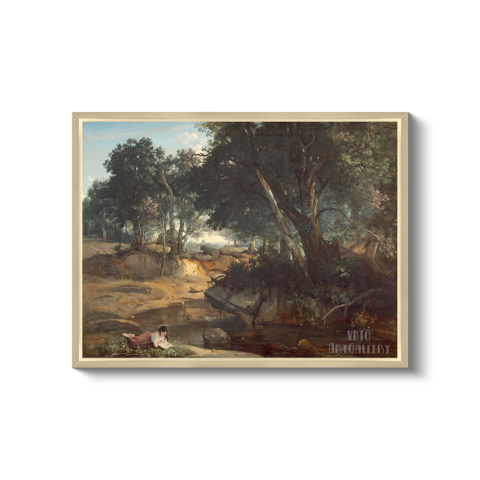 Jean-baptiste-camille Corot : Forest of Fontainebleau (1834) Canvas ...