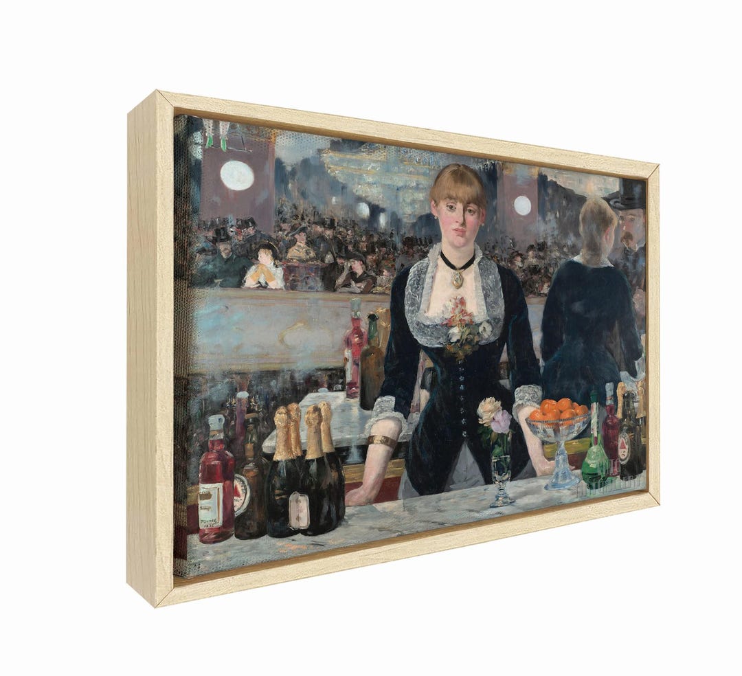 Édouard Manet : A Bar at the Folies-bergère 1882 Canvas Gallery Wrapped ...
