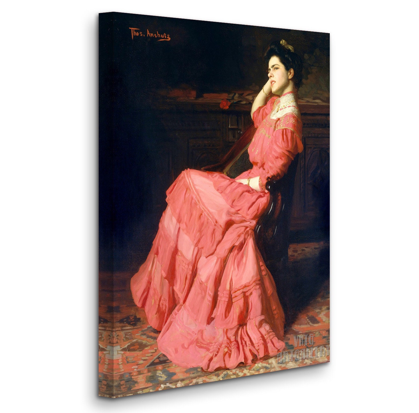 Thomas Pollock Anshutz : A Rose 1907 Canvas Gallery Wrapped - Etsy