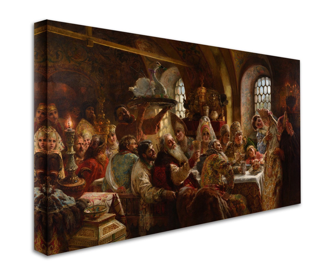 Konstantin Makovsky : A Boyar Wedding Feast 1883 Canvas | Etsy