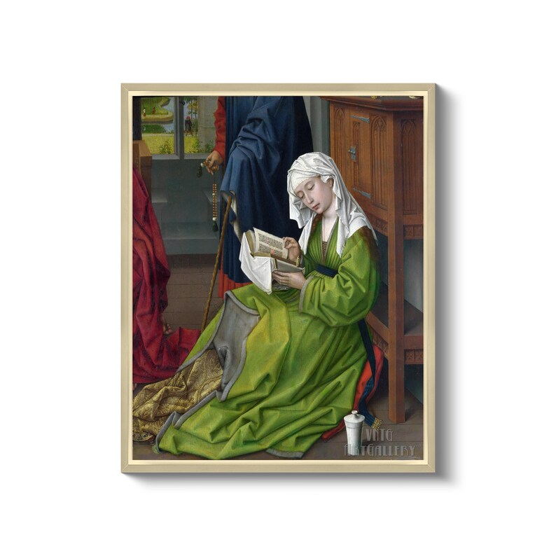 Rogier Van Der Weyden : the Magdalen Reading (1438) Canvas Gallery ...
