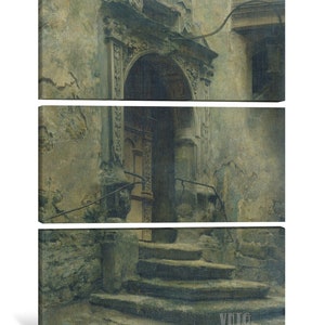 Carl Probst : Rathaus in Rothenburg date Unknown Canvas Gallery Wrapped ...