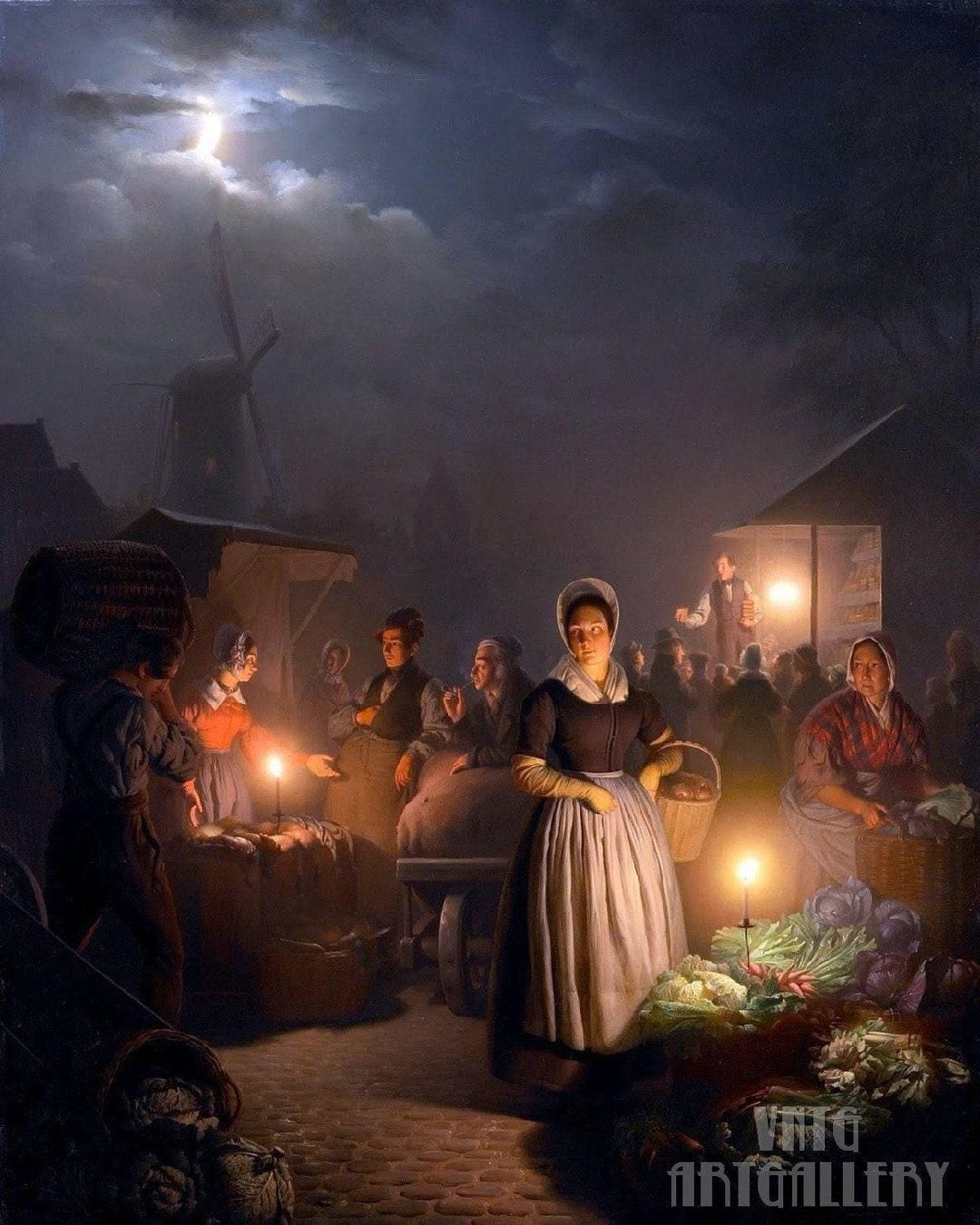 Petrus Van Schendel Driver : the Candle and Night Market (19th Century ...