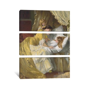 Mary Lightbody Gow : A Kiss Goodnight 1884 Canvas Gallery Wrapped or ...