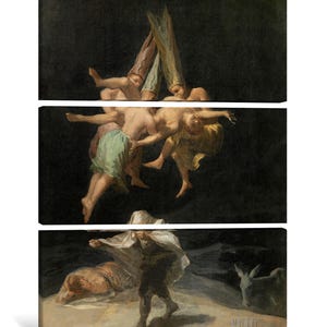 Francisco Goya : Witches' Flight (1797) Canvas Gallery Wrapped or ...