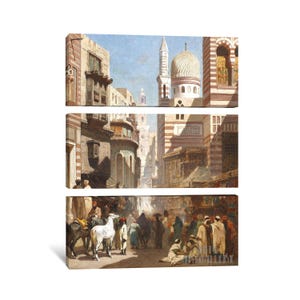 Alberto Pasini : Al-khudayri Street (1861) Canvas Gallery Wrapped or Framed Giclee Wall Art ...