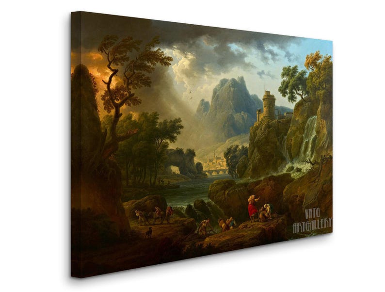 Claude Joseph Vernet : A Mountain Landscape With an Approaching Storm ...