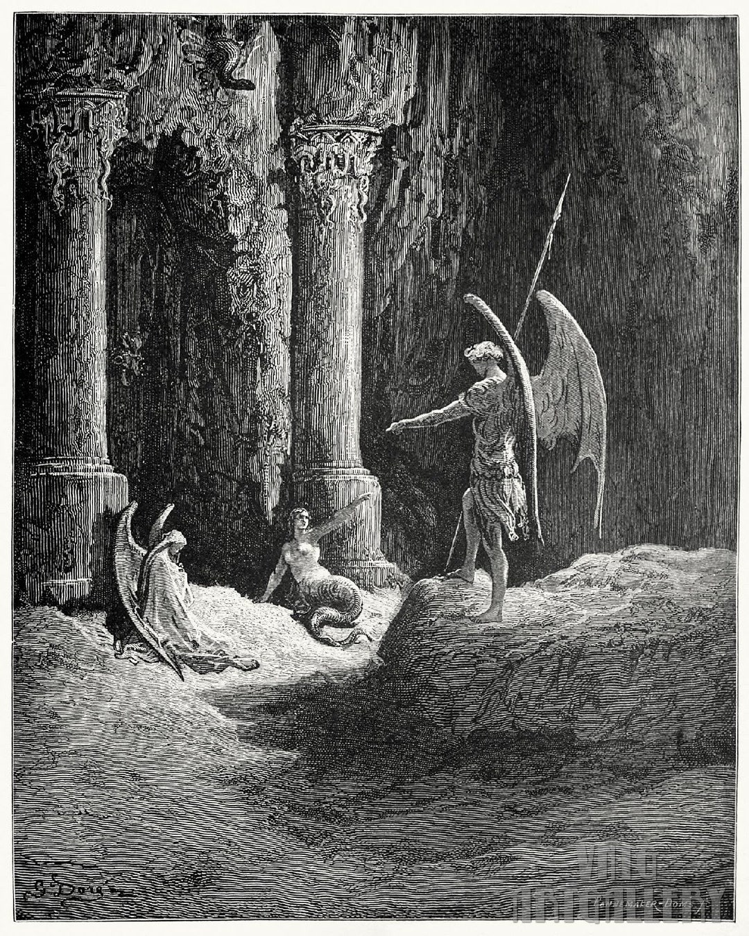 Gustave Doré : Paradise Lost 1894 Gallery Wrapped or Framed Giclee Wall ...