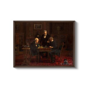 Thomas Eakins : the Chess Players (1876) Canvas Gallery Wrapped or ...