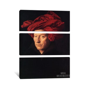 Jan Van Eyck : Portrait of a Man in a Red Turban 1433 Canvas Gallery ...