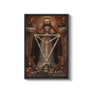 Anonymous Cusco School : Trifacial Trinity (1750) Canvas Gallery ...