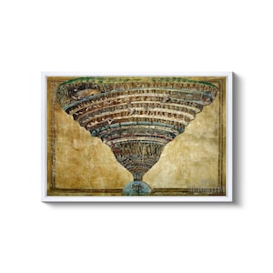 Sandro Botticelli : the Map of Hell Dante the Divine Comedy 1485 Canvas ...
