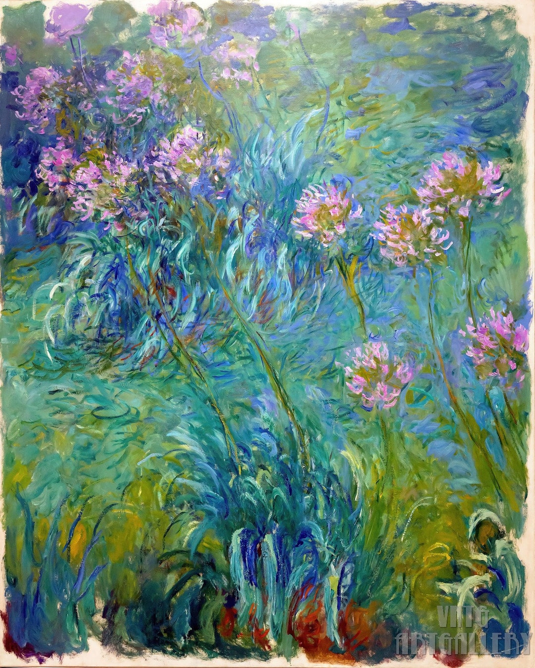 Claude Monet : Agapanthus 1914 Canvas Gallery Wrapped or Framed Giclee ...