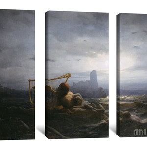 Nils Jakob Olsson Blommér : the Water-sprite and Ägir's Daughters (1850 ...