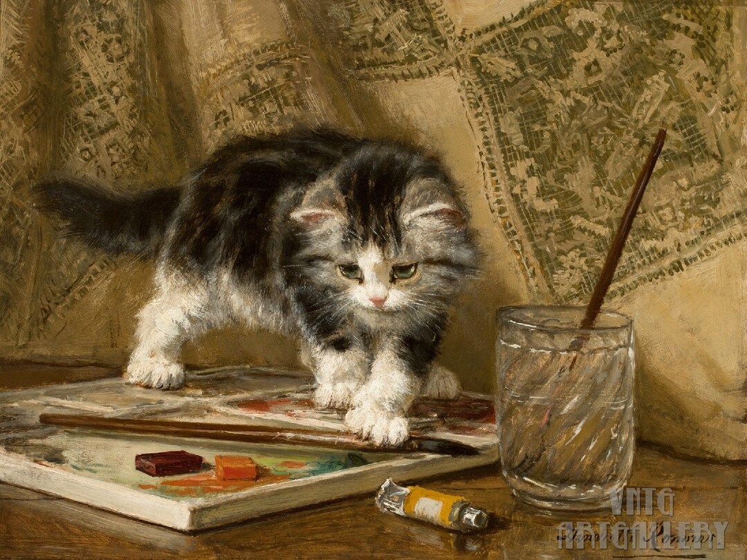 Henriette Ronner Knip : the Young Artist 1870 Canvas Gallery Wrapped or ...
