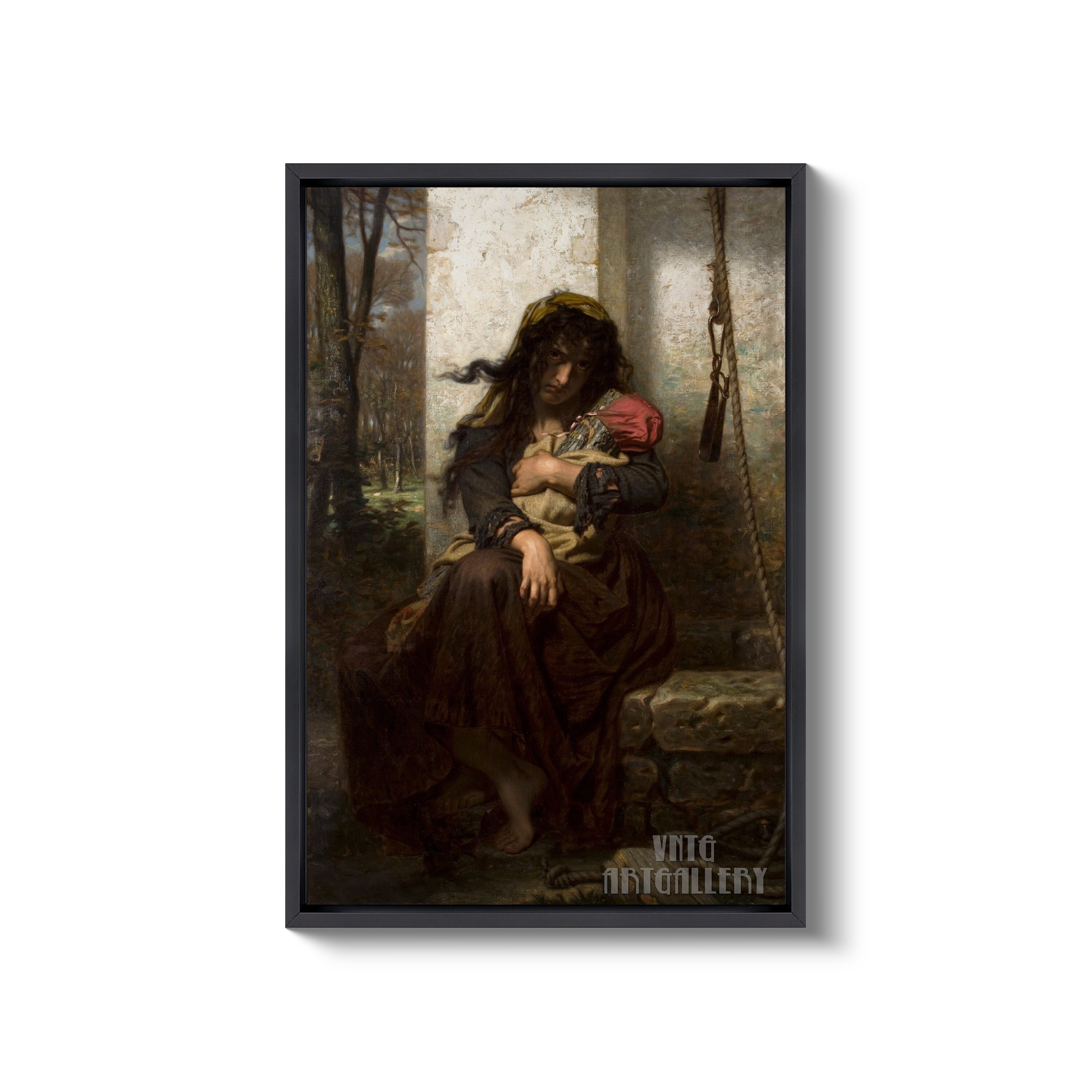 Hugues Merle : the Lunatic of Étretat 1871 Canvas Gallery - Etsy