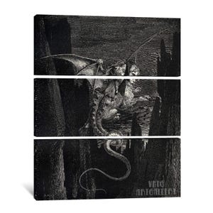 Gustave Doré : Geryon (1890) Canvas Gallery Wrapped or Framed Giclee ...