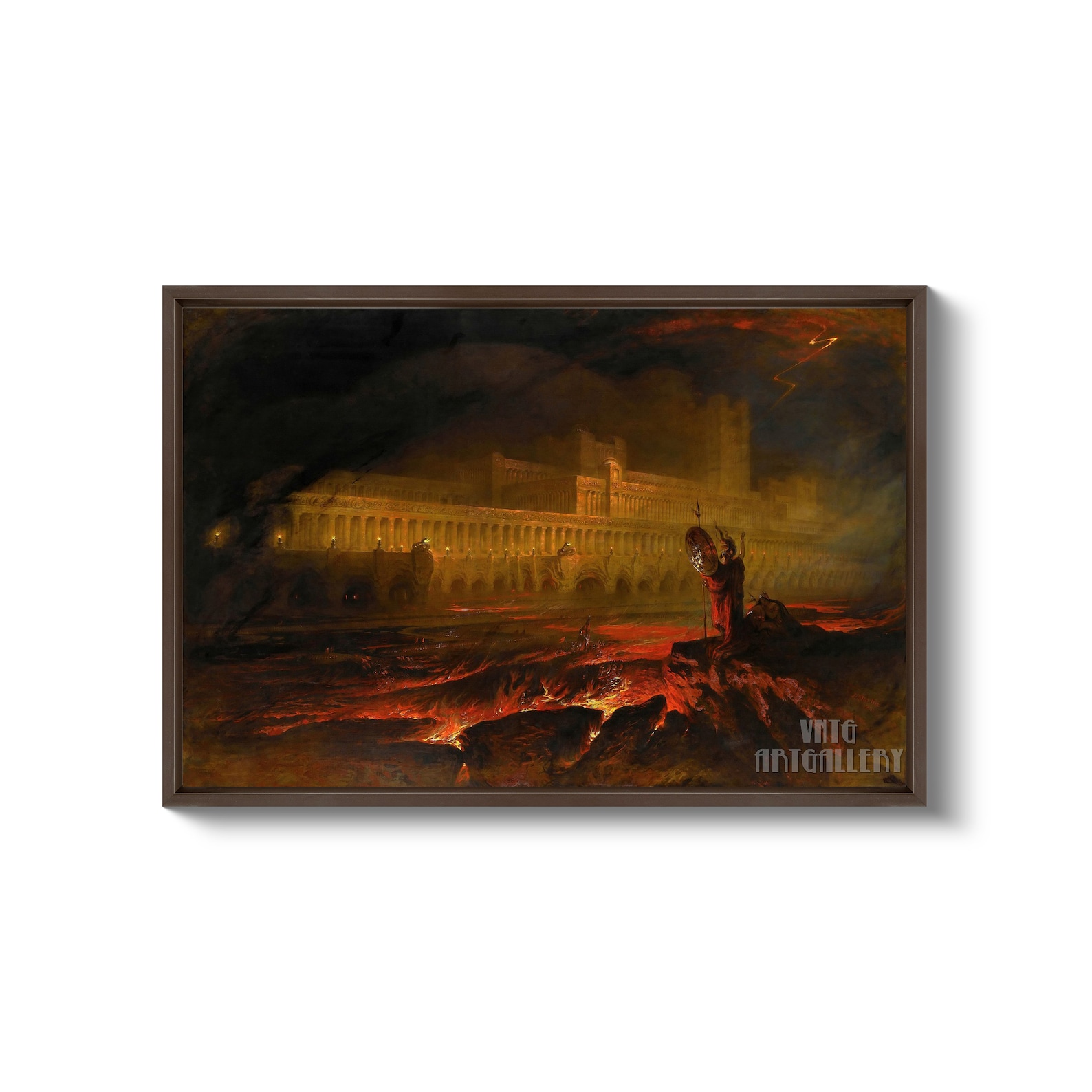 John Martin : Pandemonium Louvre 1841 Canvas Gallery Wrapped - Etsy