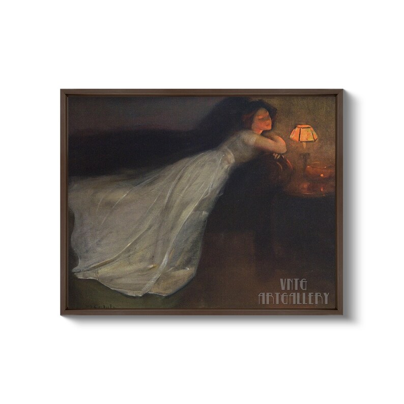 Florence Emily Carlyle : the Moth (c.1910) Canvas Gallery Wrapped or ...