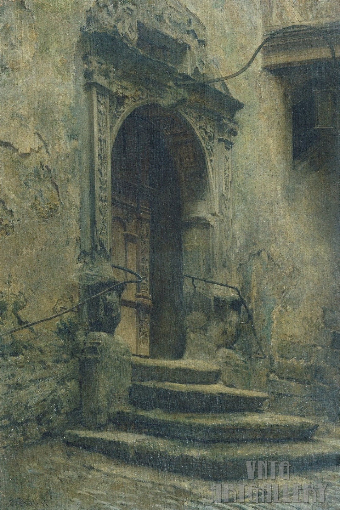 Carl Probst : Rathaus in Rothenburg date Unknown Canvas Gallery Wrapped ...