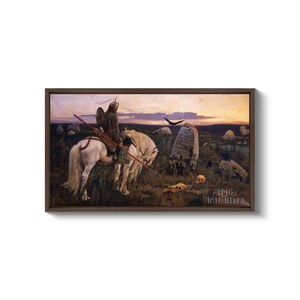 Viktor Vasnetsov : Knight at the Crossroads (1882) Canvas Gallery ...