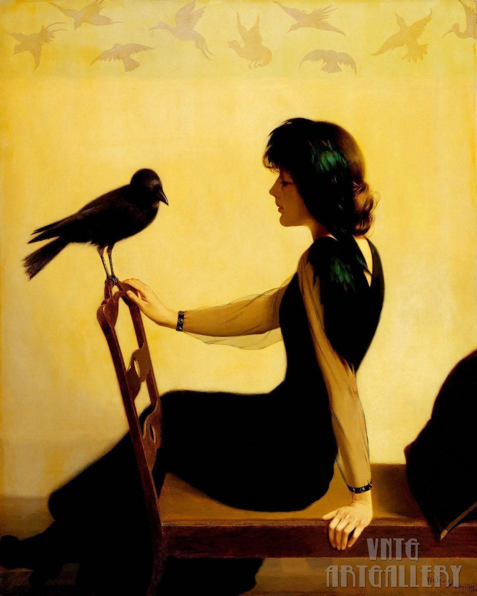 Harry Wilson Watrous : the Chatterers (1913) Canvas Gallery Wrapped or ...